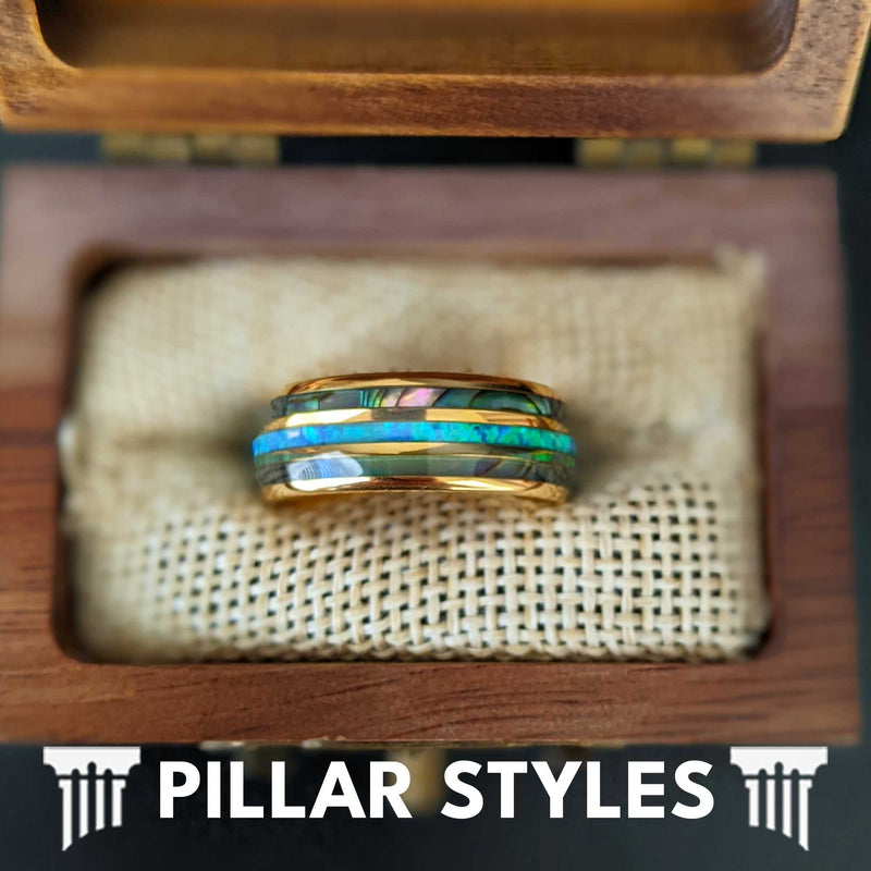 solid gold abalone ring